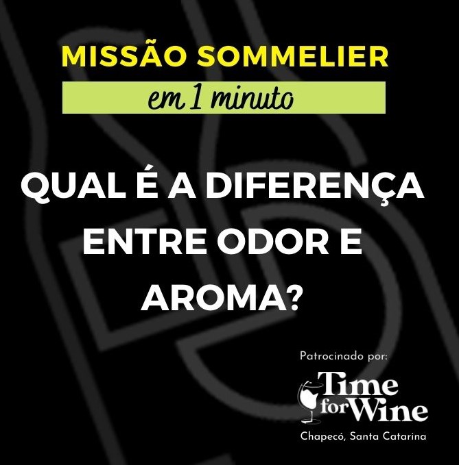 Missão Sommelier Qual é A Diferença Entre Odor E Aroma Missão